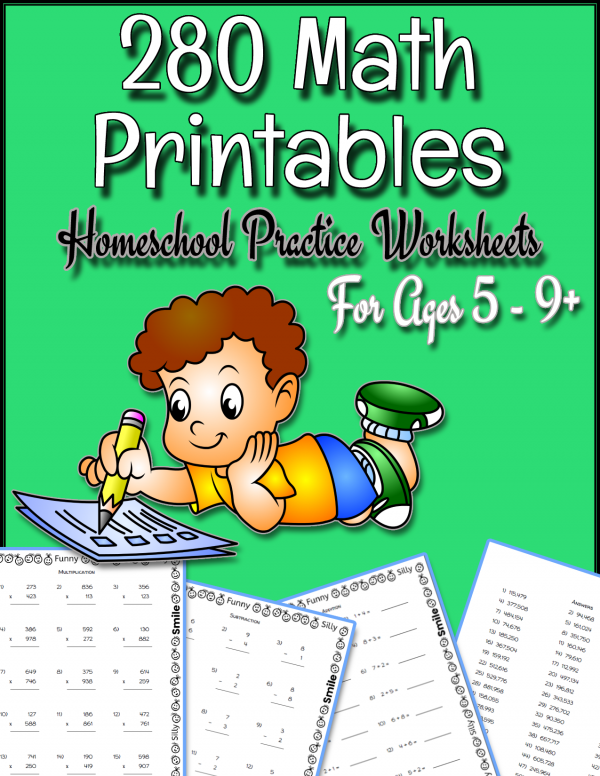 Kids Math Level 1 | Addition | 280 Printable | Homeschool Practice ...